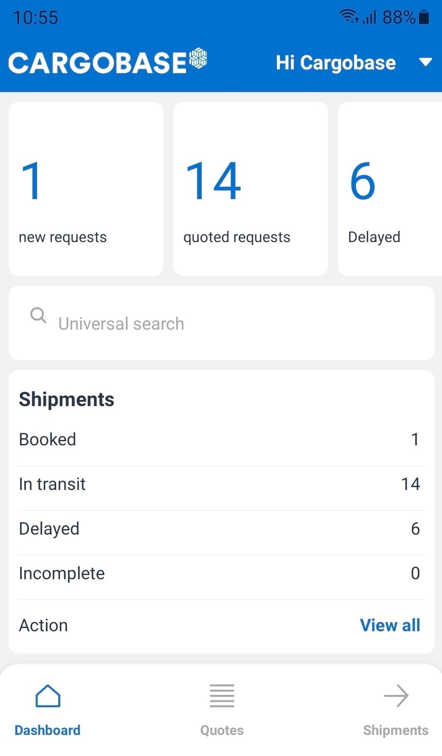 Cargobase on your Smartphone