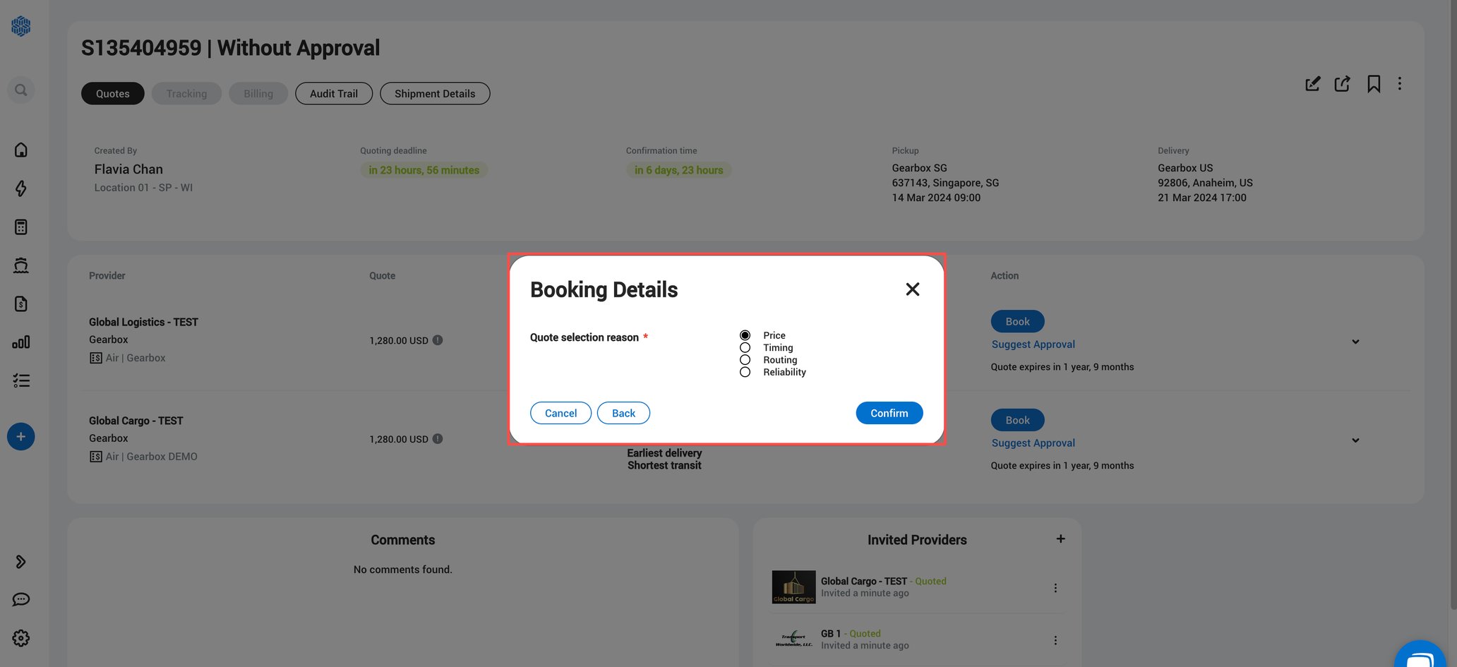 How to book a shipment?