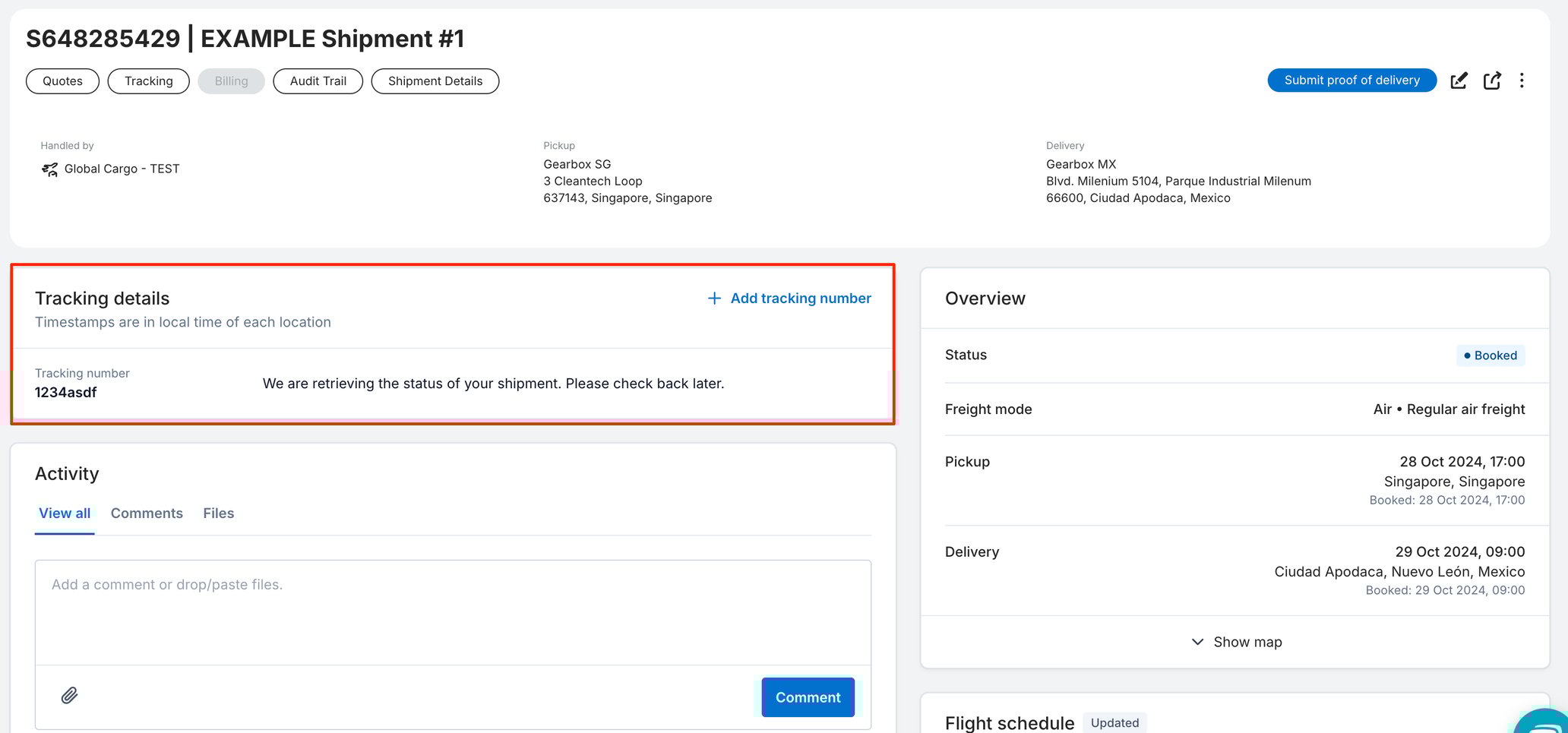 How to track a shipment?